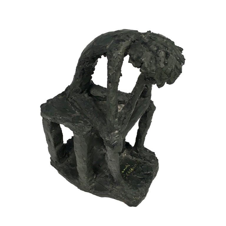 Mr. Thinker Sculpture in Plaster Signed by Bianchi G. Chibian at ...