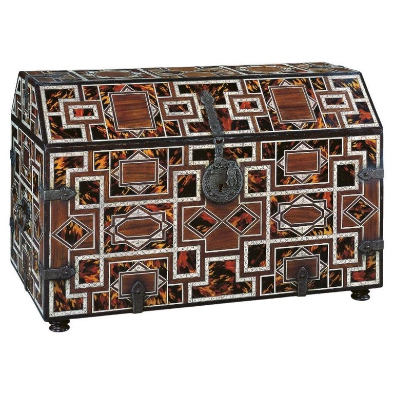 Mudejar Style Santo Domingo Trunk, Bone and Faux Tortoise Shell Inlays ...