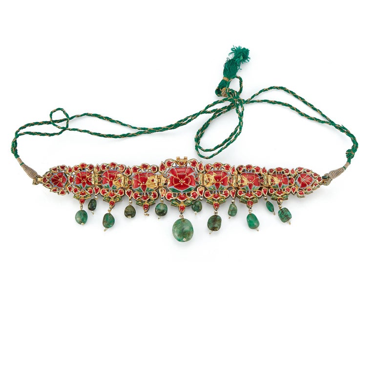 Mughal Indian Emerald Necklace For Sale at 1stDibs