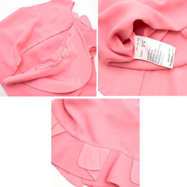 Mui Mui Pink Ruffled Sleeveless Shift Dress US 2 For Sale at 1stDibs ...