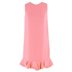 Mui Mui Pink Ruffled Sleeveless Shift Dress US 2 For Sale at 1stDibs ...
