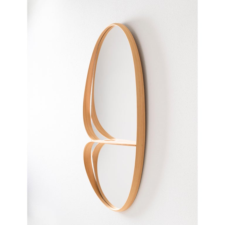 Muji Wallmirror Japanese Contemporary Style Bentwood Sculpture For Sale ...