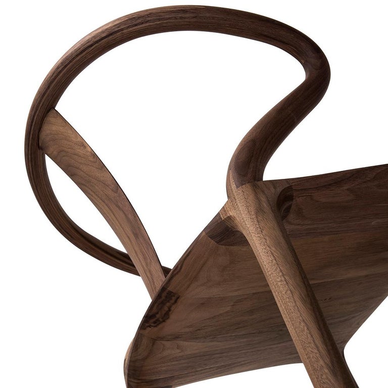 Modern Chinese Mulan Walnut Chair - Japandi Style For Sale at 1stDibs ...