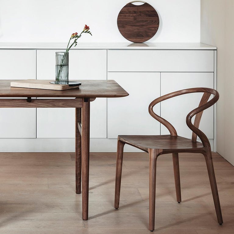 Modern Chinese Mulan Walnut Chair - Japandi Style For Sale at 1stDibs ...