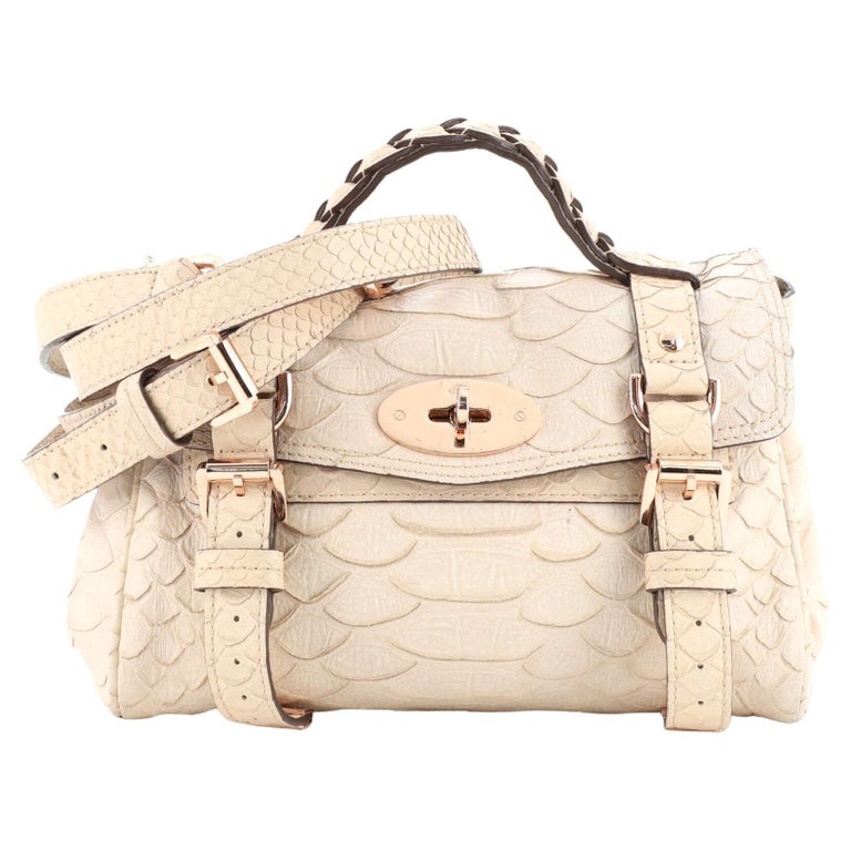 Mulberry Alexa Satchel Silky Snake Print Mini For Sale at 1stDibs
