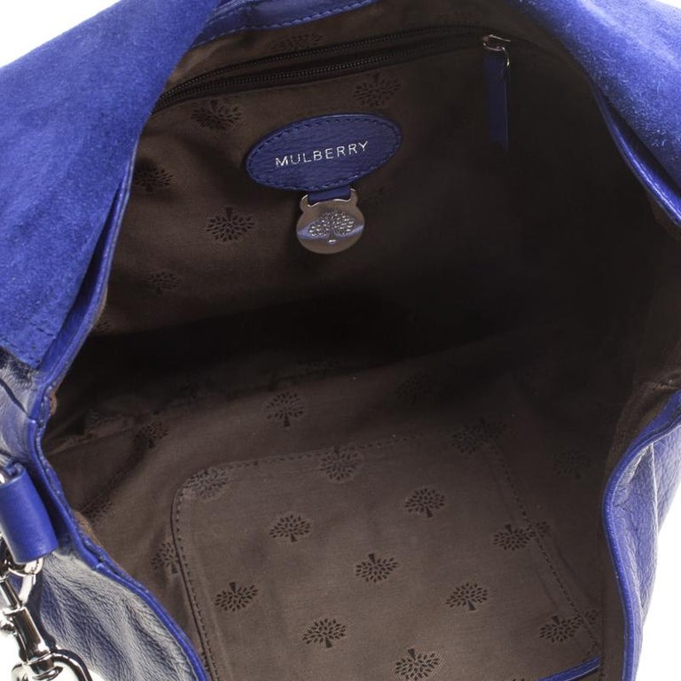 Mulberry Blue Grained Leather Daria Shoulder Bag For Sale at 1stDibs ...