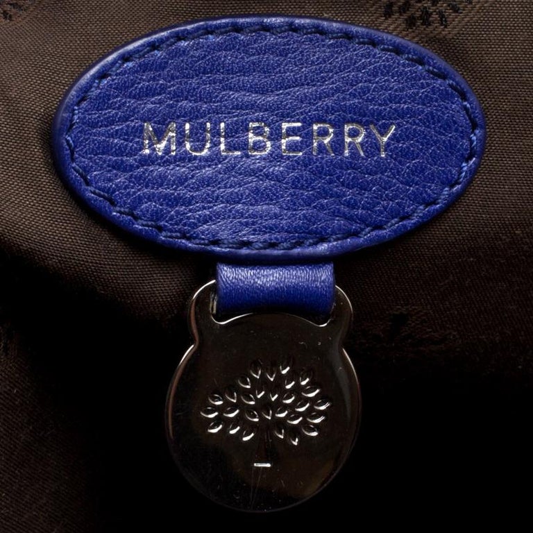 Mulberry Blue Grained Leather Daria Shoulder Bag For Sale at 1stDibs ...