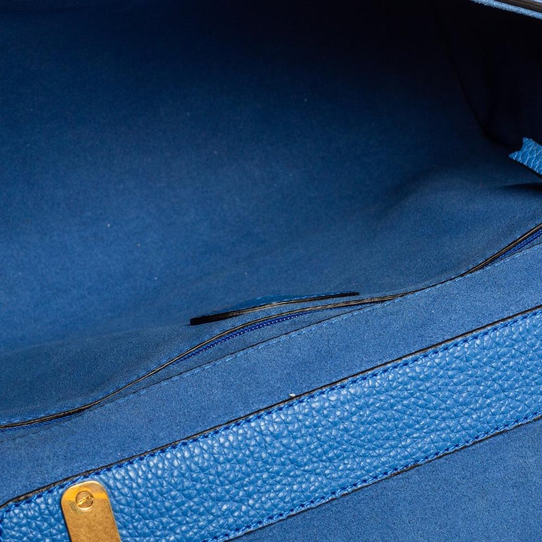 Mulberry Blue Leather Medium Lily Shoulder Bag at 1stDibs