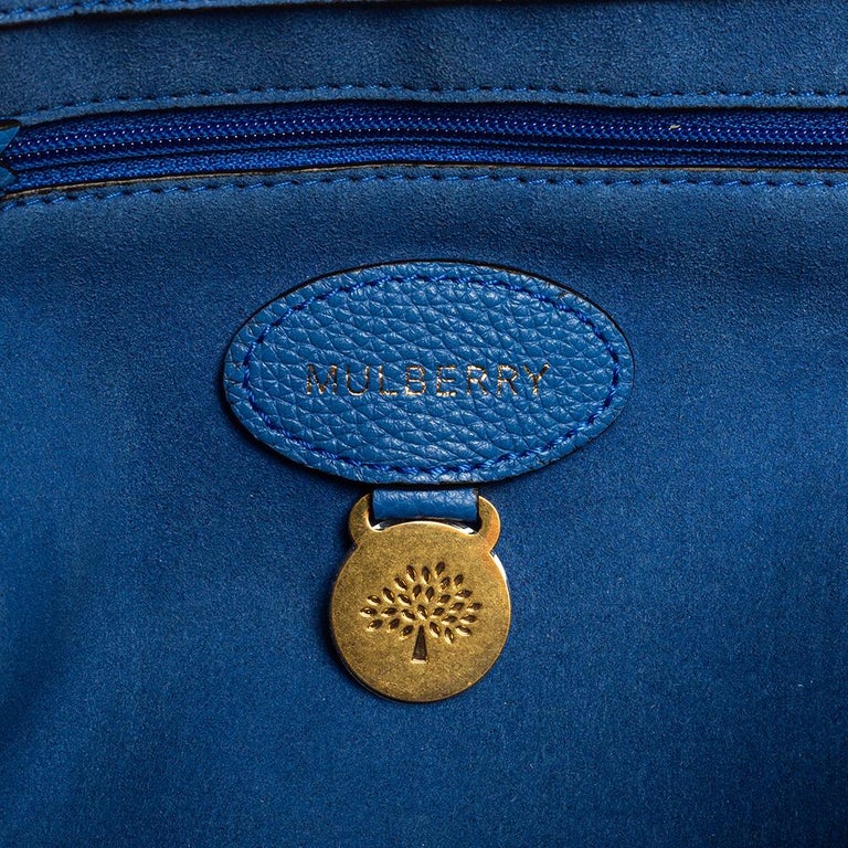 Mulberry Blue Leather Medium Lily Shoulder Bag at 1stDibs