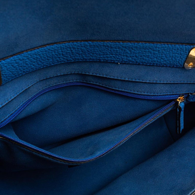Mulberry Blue Leather Medium Lily Shoulder Bag at 1stDibs