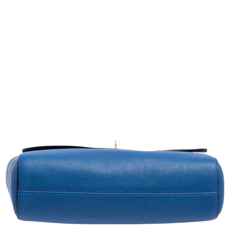 Mulberry Blue Leather Medium Lily Shoulder Bag at 1stDibs