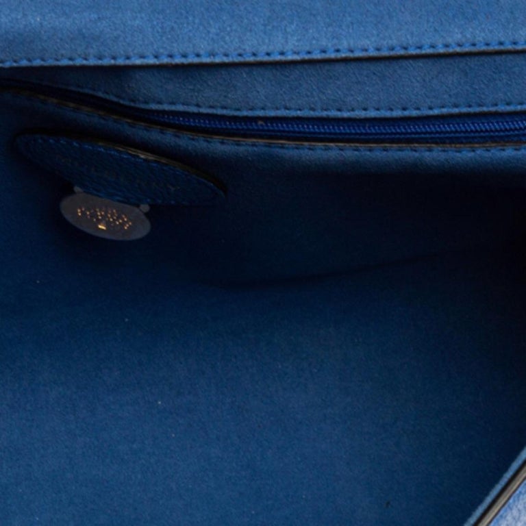 Mulberry Blue Leather Medium Lily Shoulder Bag at 1stDibs