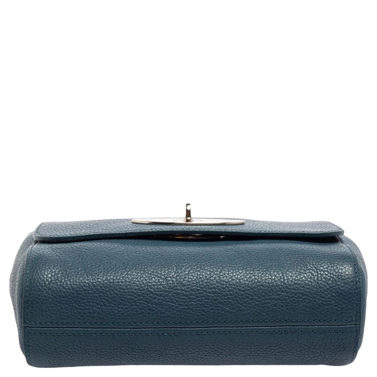 Mulberry Blue Leather Small Lily Shoulder Bag at 1stDibs