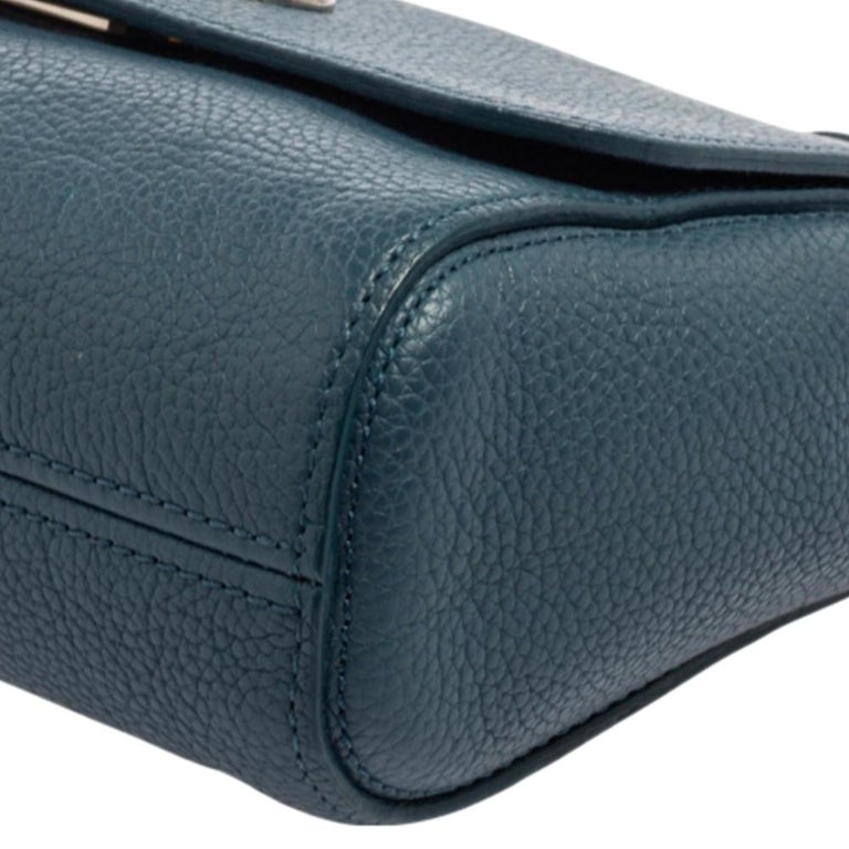 Mulberry Blue Leather Small Lily Shoulder Bag at 1stDibs