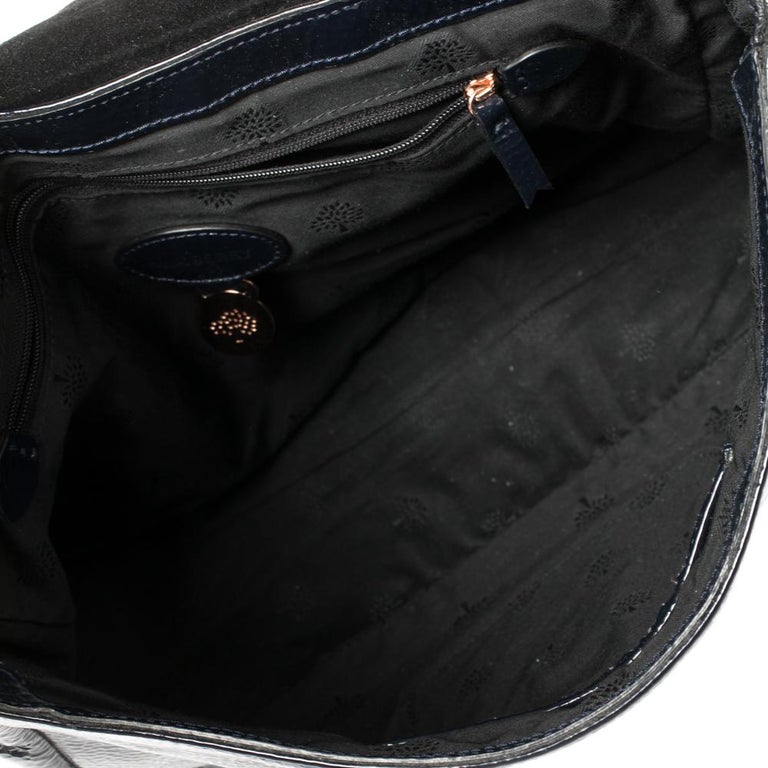 Mulberry Blue Patent Leather Harriet Top Handle Bag at 1stDibs