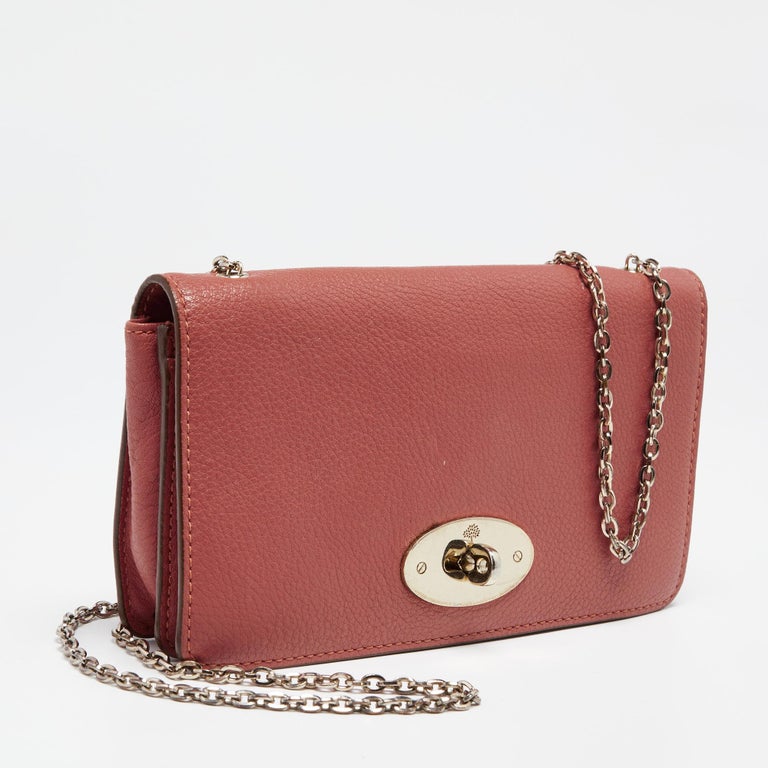 Mulberry Brown Leather Bayswater Chain Clutch at 1stDibs