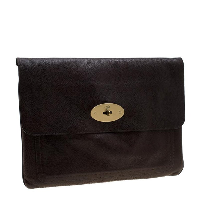 Mulberry Brown Leather Laptop Case For Sale at 1stDibs | mulberry ...