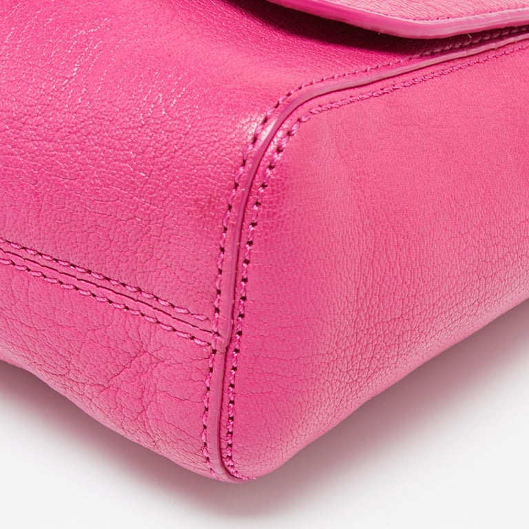 Mulberry Fuchsia Leather Small Lily Shoulder Bag at 1stDibs