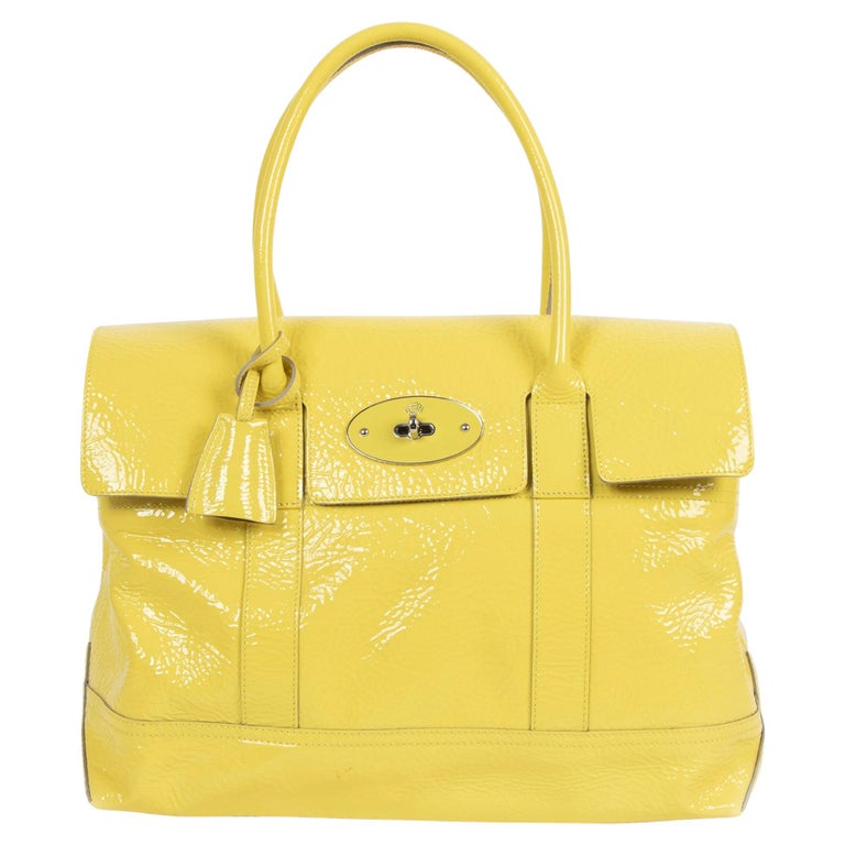 Mulberry Lemon Yellow Bayswater Patent Leather Bag at 1stDibs | yellow ...
