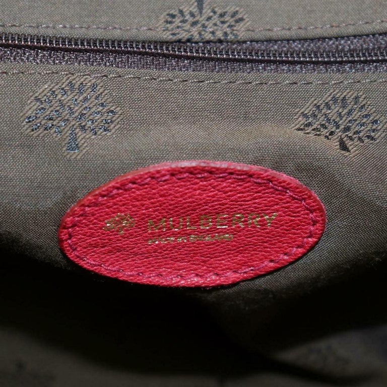 Mulberry Mabel 871392 Red Leather Shoulder Bag at 1stDibs