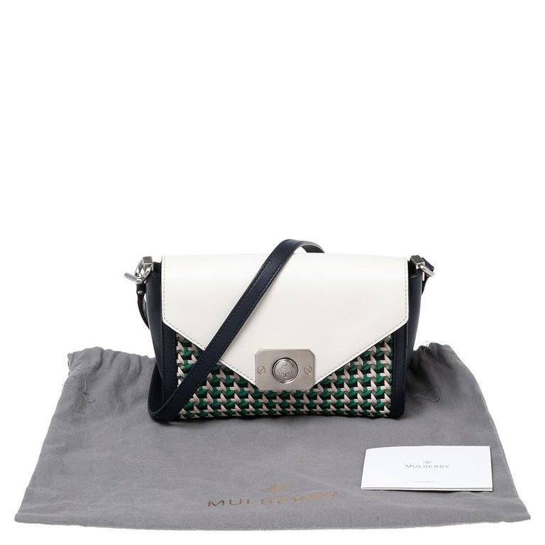 Mulberry Multicolor Leather Woven Delphie Duo Flap Shoulder Bag For ...