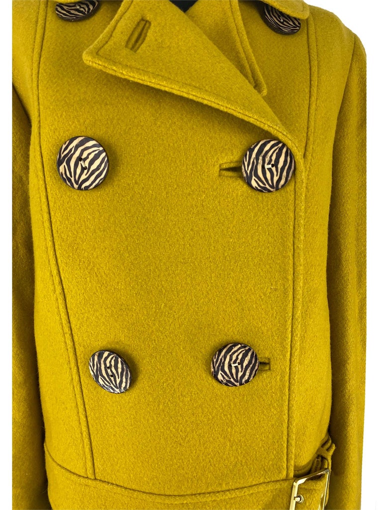 Mulberry Mustard Yellow Wool Jacket For Sale at 1stDibs