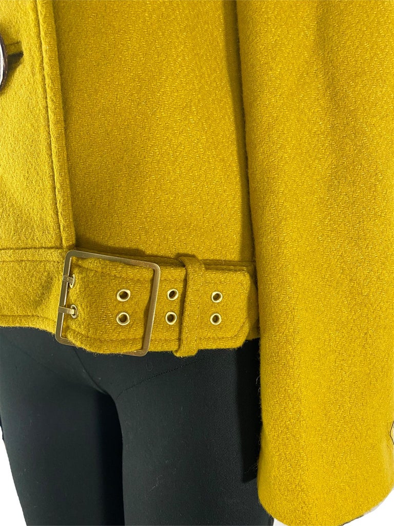 Mulberry Mustard Yellow Wool Jacket For Sale at 1stDibs