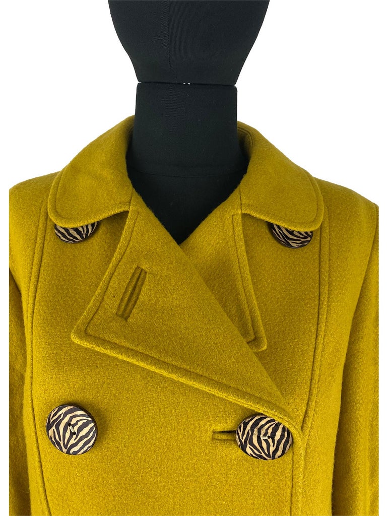 Mulberry Mustard Yellow Wool Jacket For Sale at 1stDibs