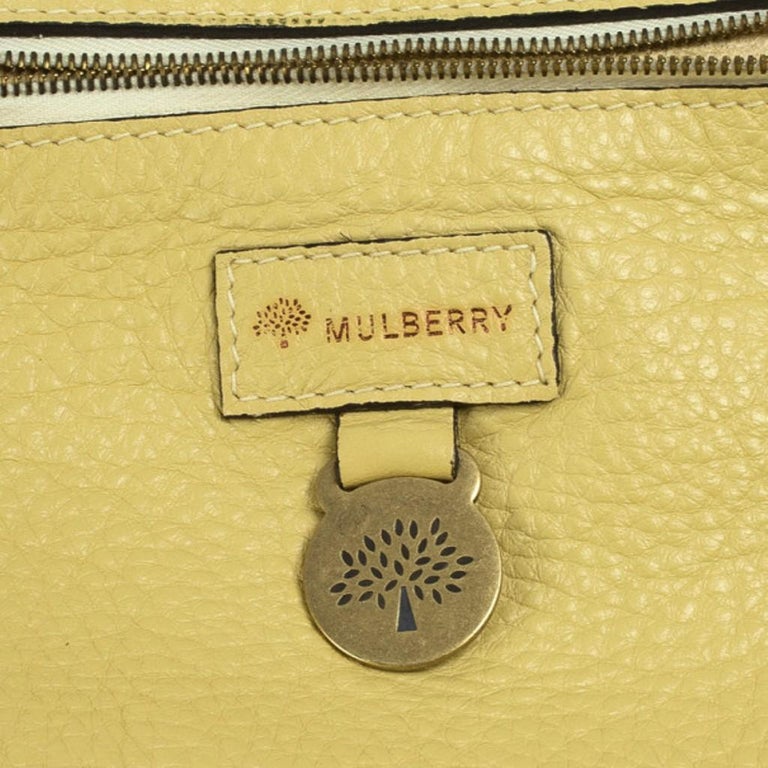 Mulberry Pale Yellow Leather Roxanne Satchel at 1stDibs