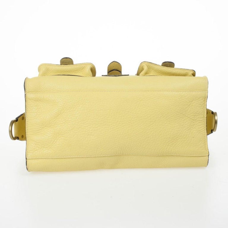Mulberry Pale Yellow Leather Roxanne Satchel at 1stDibs