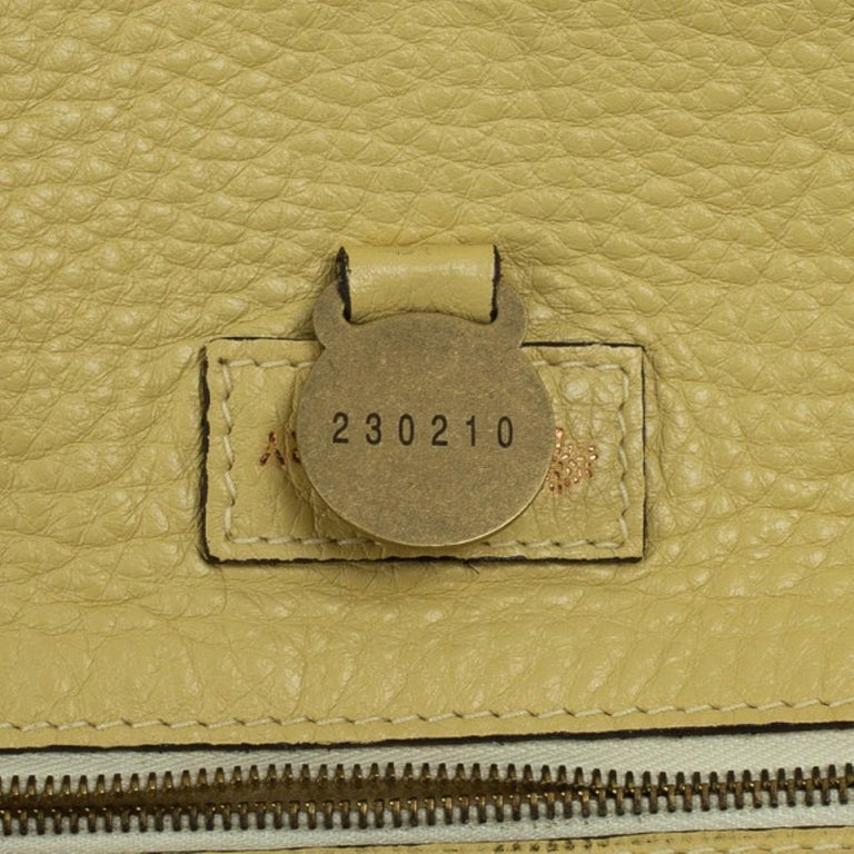 Mulberry Pale Yellow Leather Roxanne Satchel at 1stDibs