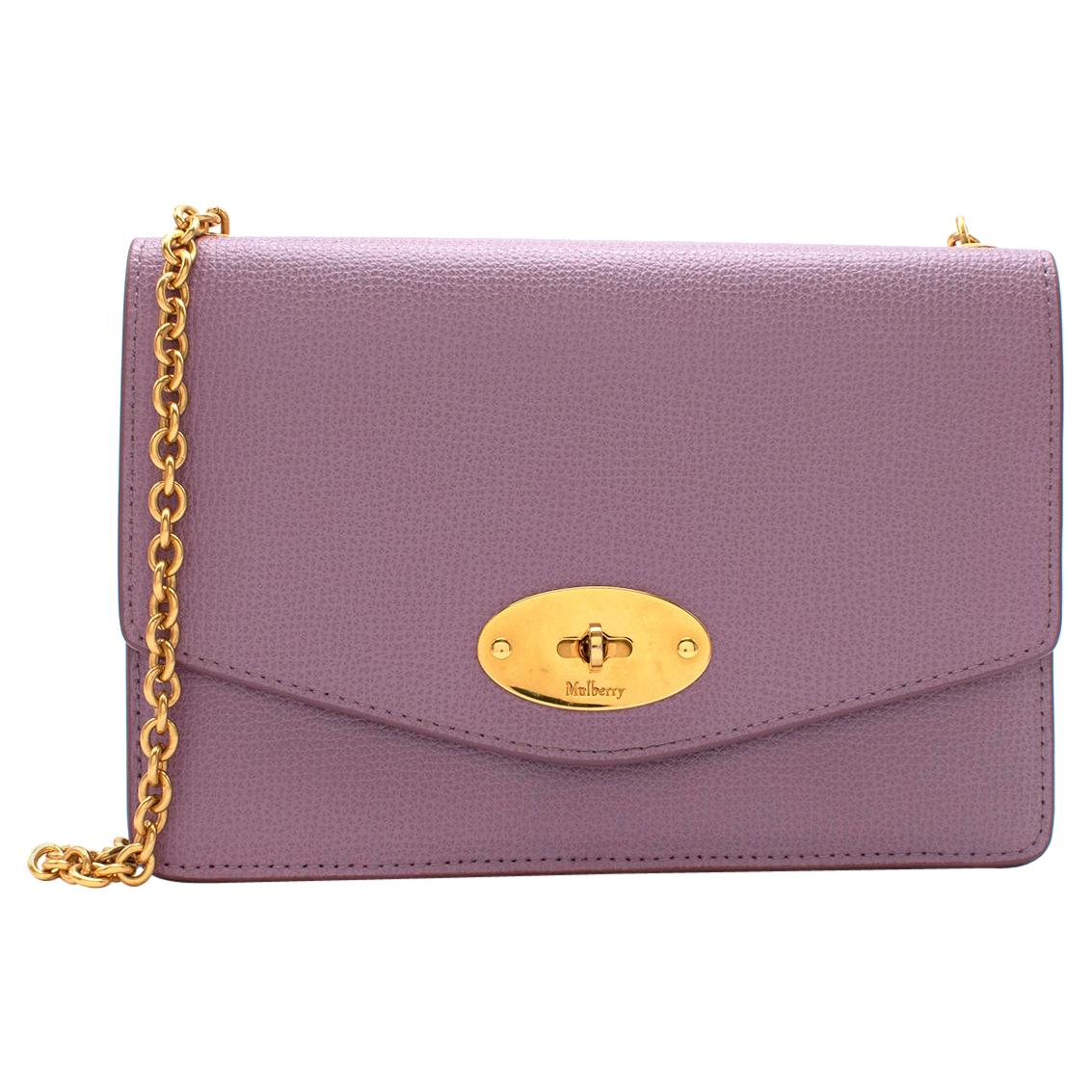 Mulberry Pastel Purple Small Darley Heavy Grain Handbag at 1stDibs