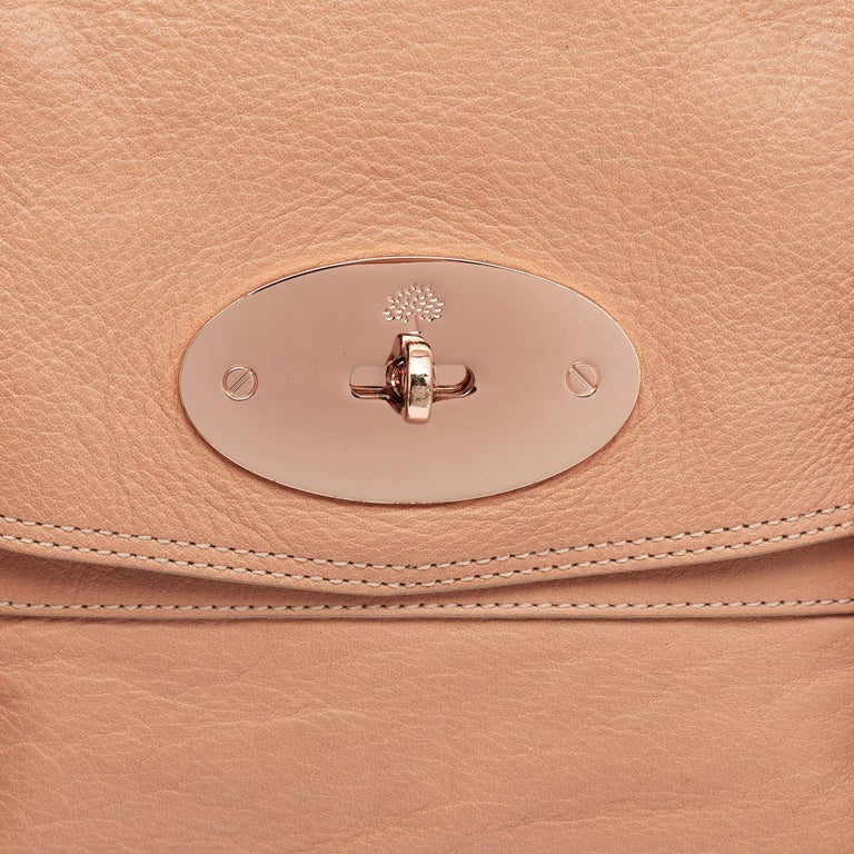 Mulberry Peach Leather Oversized Alexa Satchel For Sale at 1stDibs