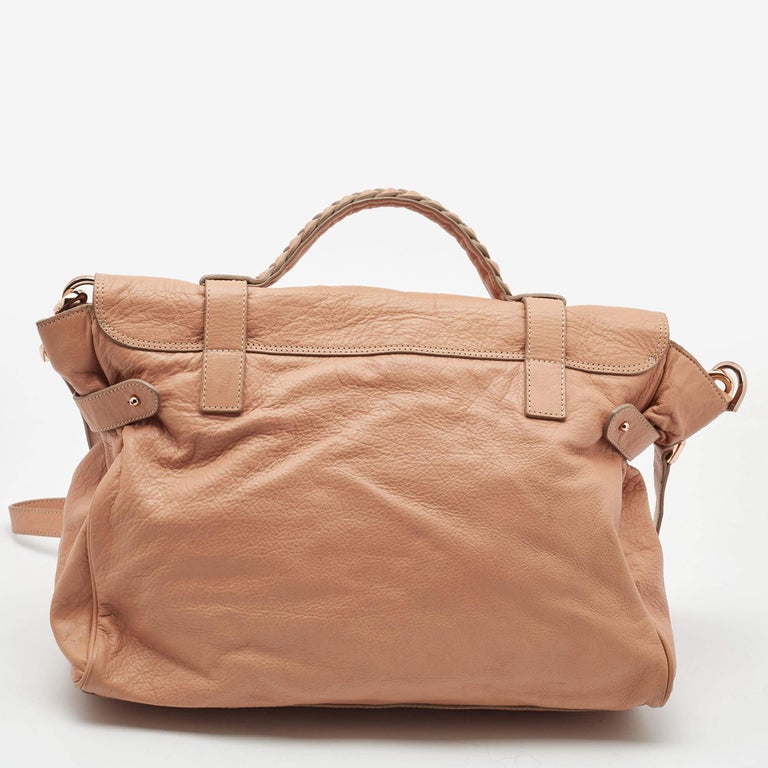 Mulberry Peach Leather Oversized Alexa Satchel For Sale at 1stDibs