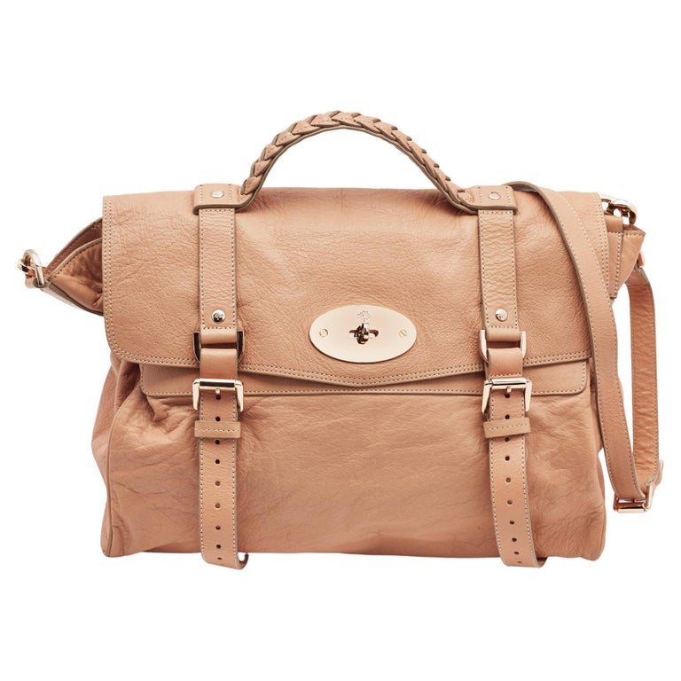 Mulberry Peach Leather Oversized Alexa Satchel For Sale at 1stDibs