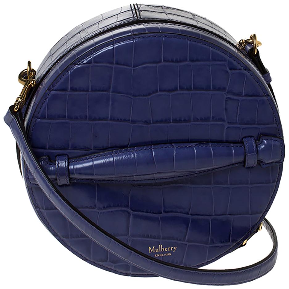 Mulberry Purple Croc Embossed Leather Boot Bag at 1stDibs