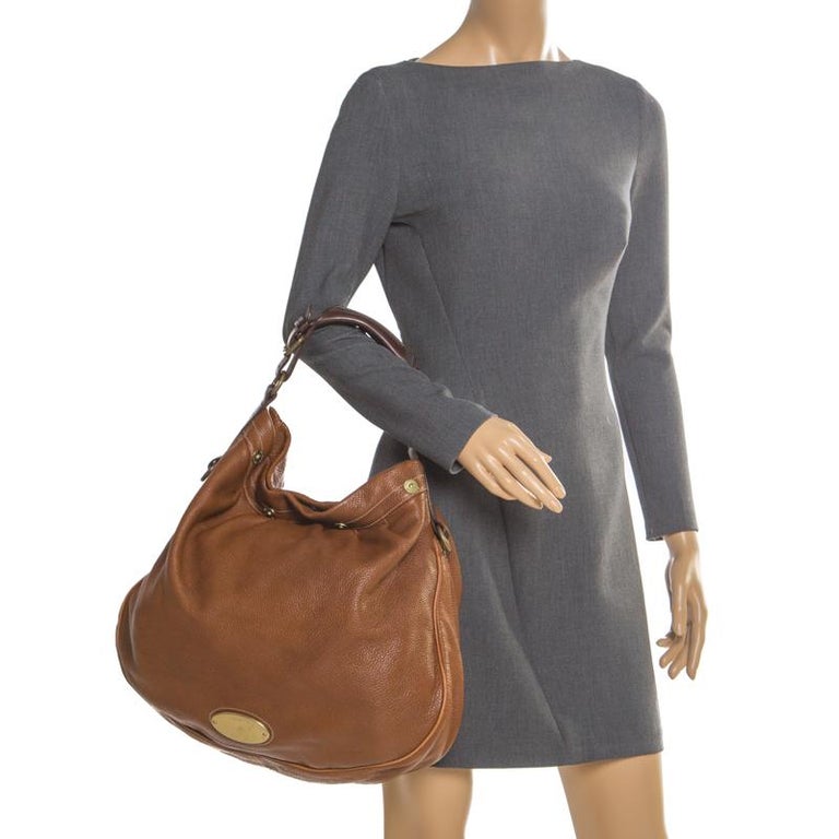 Mulberry Tan Pebbled Leather Mitzy Hobo For Sale at 1stDibs
