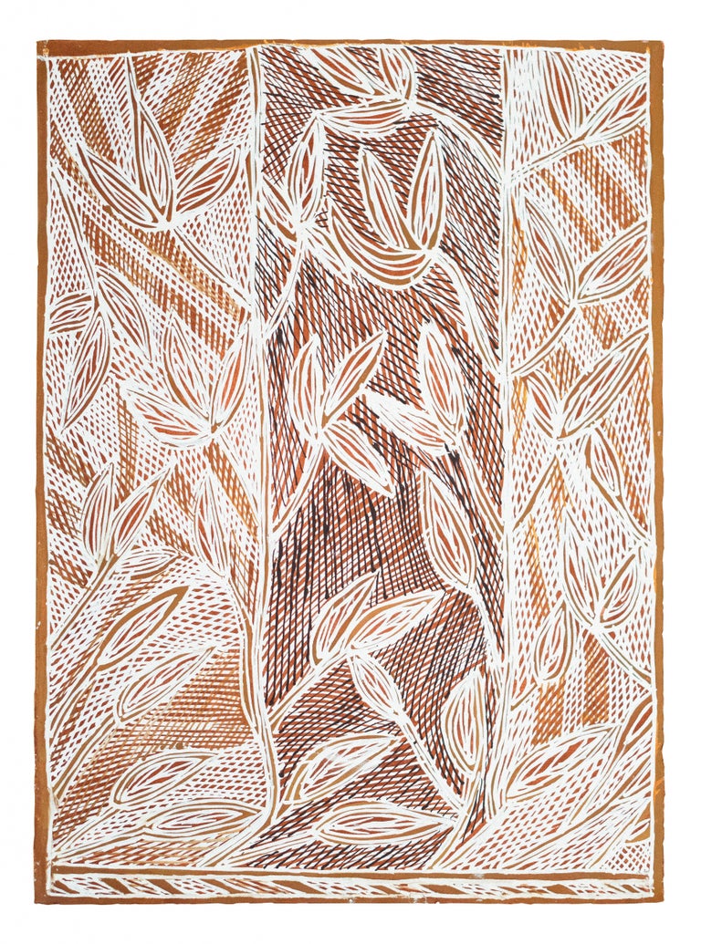 Mulkun Wirrpanda - "Nambarra I" Aboriginal Earth Pigment on Paper Piece ...