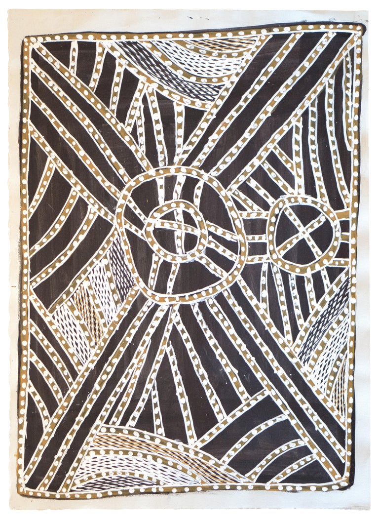 Mulkun Wirrpanda - "Untitled III" Aboriginal Earth Pigment on Paper ...