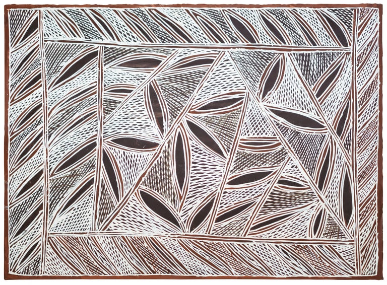 Mulkun Wirrpanda - "Untitled IX" Aboriginal Earth Pigment on Paper ...