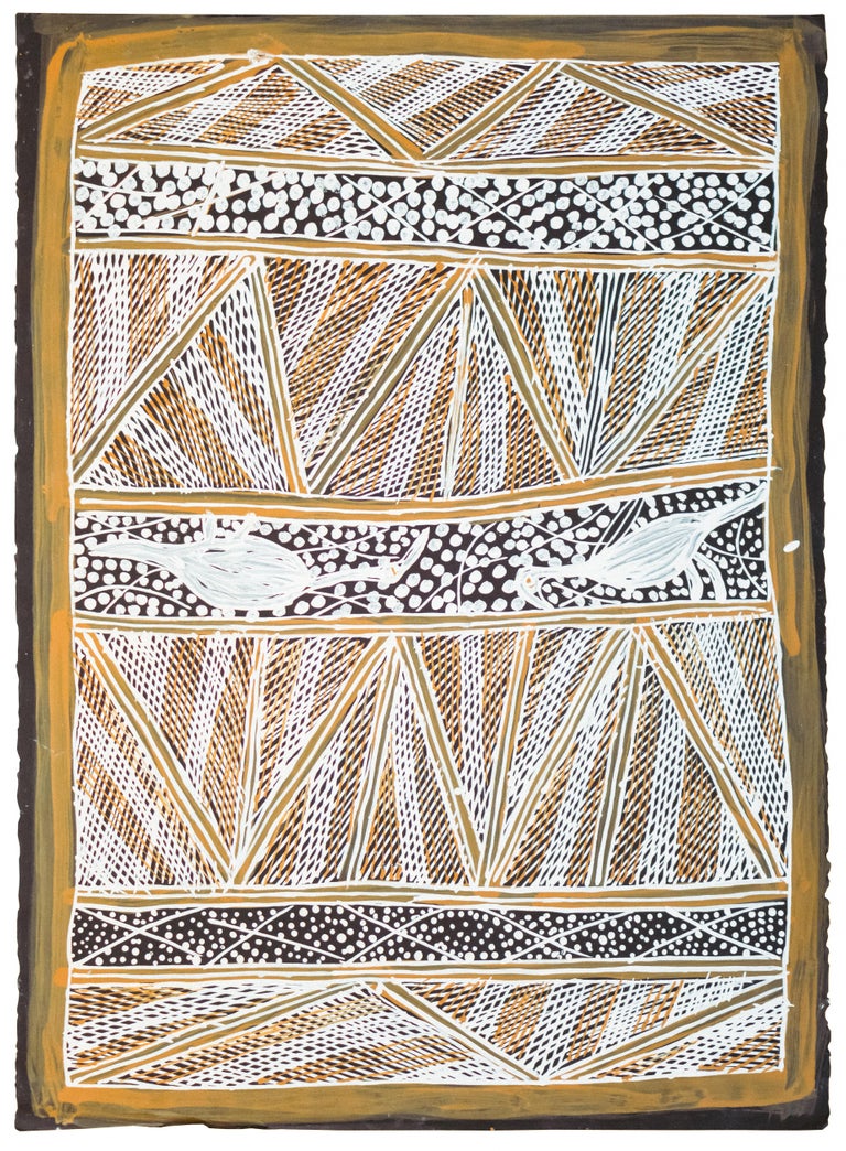 Mulkun Wirrpanda - "Untitled XI" Aboriginal Earth Pigment on Paper ...