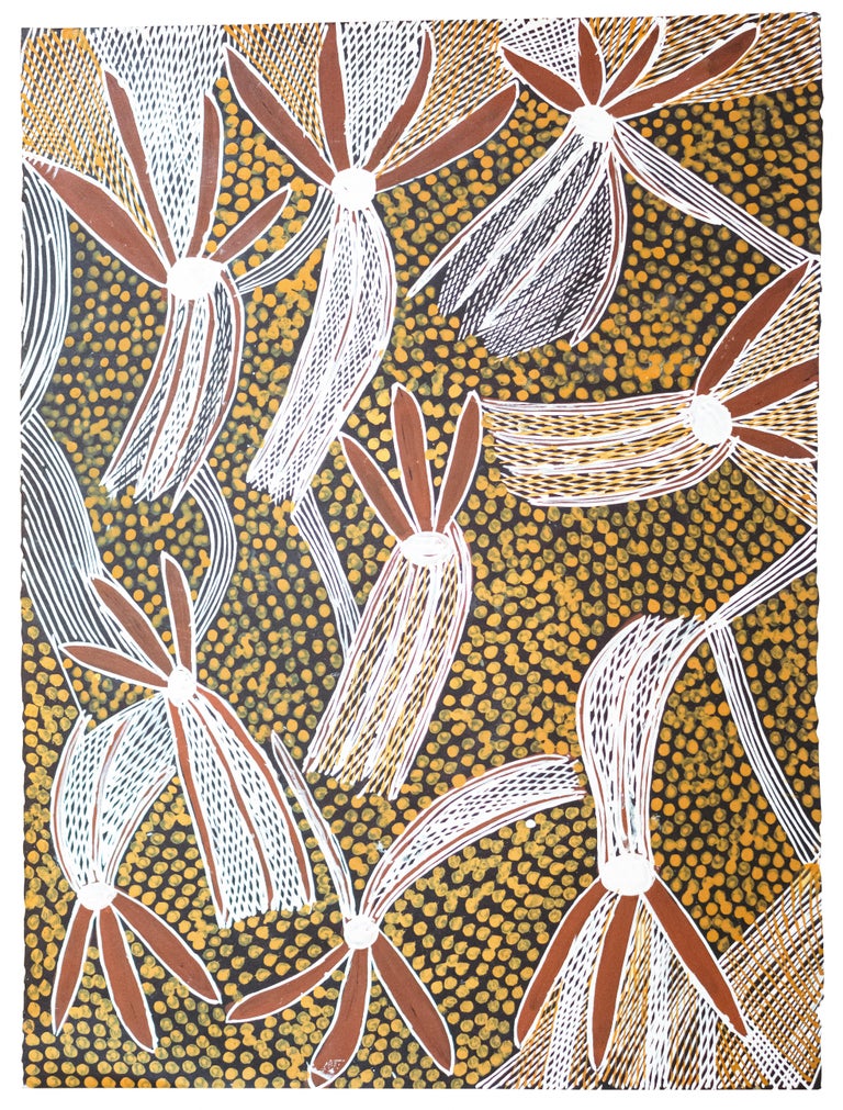 Mulkun Wirrpanda - "Yirinanin" Aboriginal Earth Pigment on Paper Piece ...