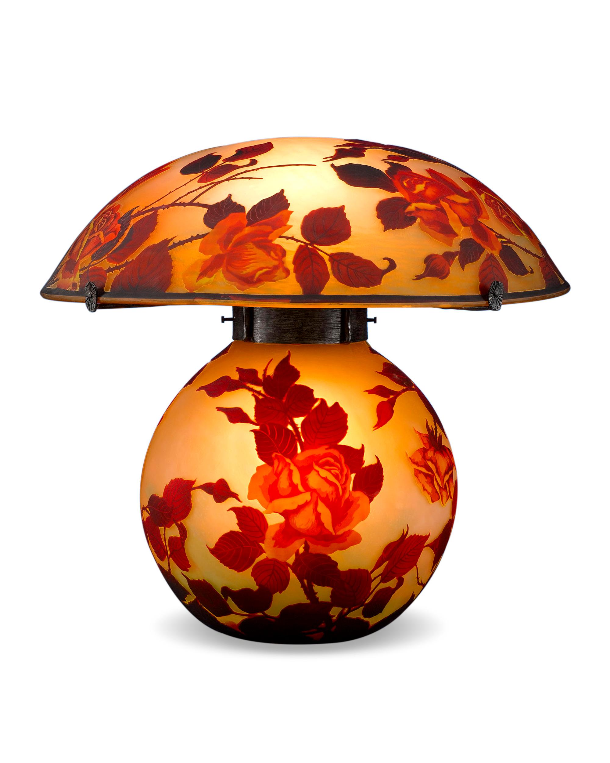 Muller Frères Cameo Glass Lamp at 1stDibs