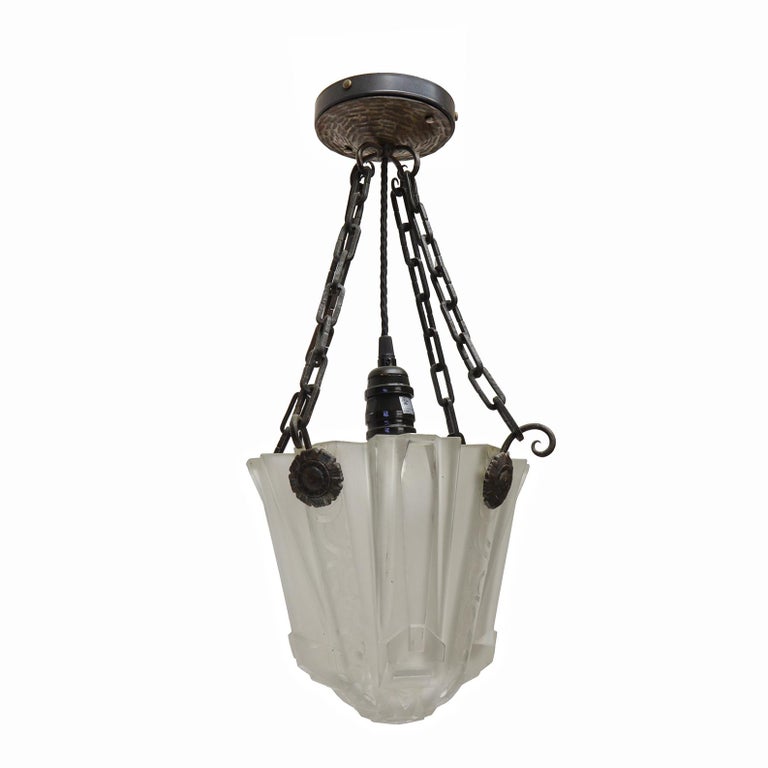 Muller Frères Deco Pendant Light For Sale at 1stDibs