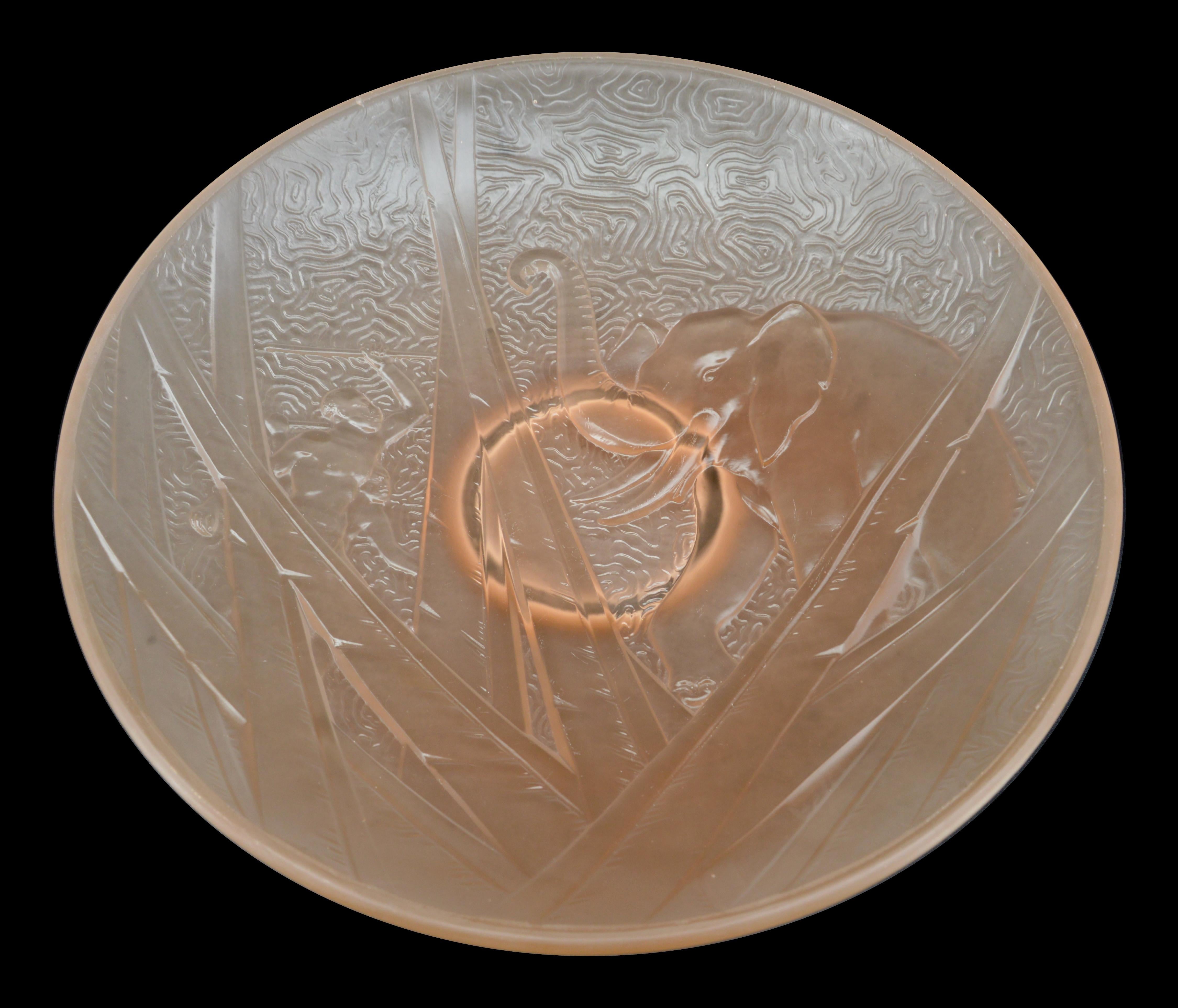 Muller Freres French Art Deco Elephant Bowl, 1920s For Sale at 1stDibs