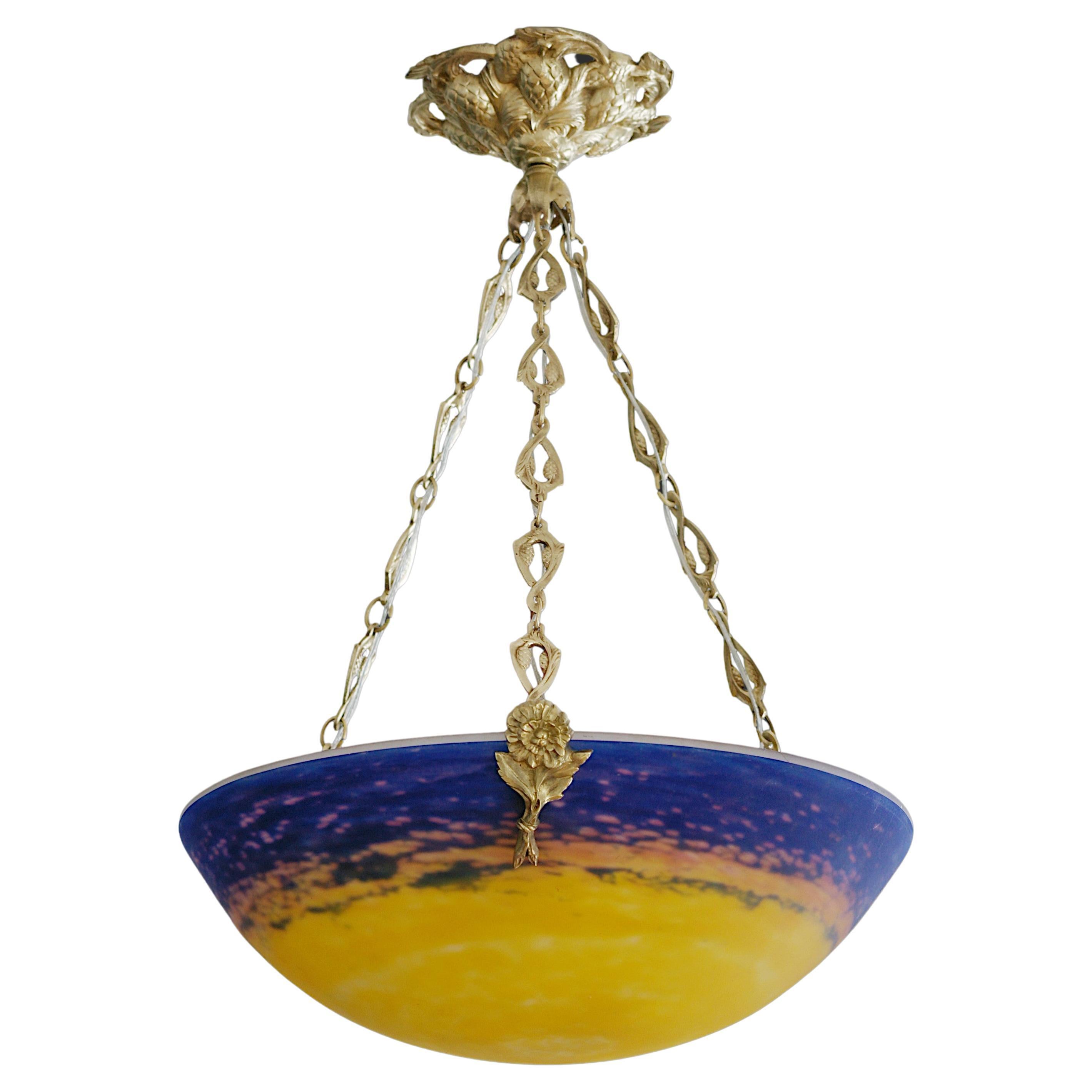 French 1920s Art Deco Chandelier by Muller Freres at 1stDibs | 1920 art ...