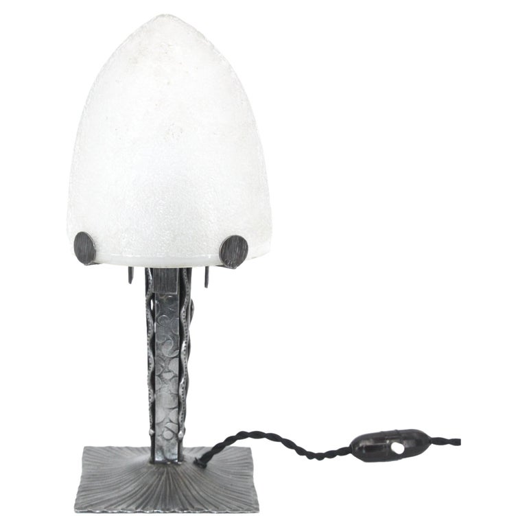 Muller Frères - Table lamp - Art Nouveau France 1920-1933 Glass/wrought ...