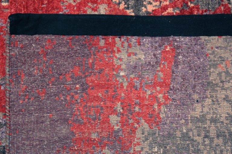 Multi Color Abstract Design Rug For Sale at 1stDibs