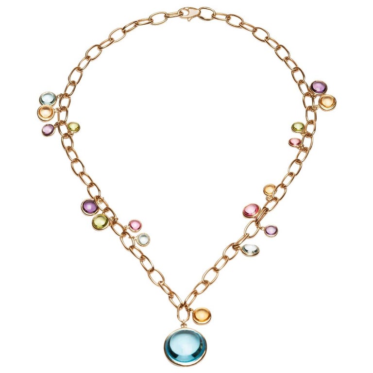 Goshwara Multi-Color Charm Necklace For Sale at 1stDibs | colorful ...