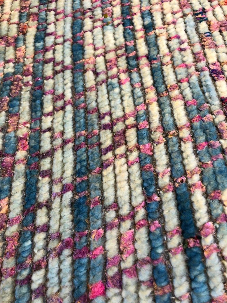 Multi-Color Criss-Cross Design Area Rug For Sale at 1stDibs